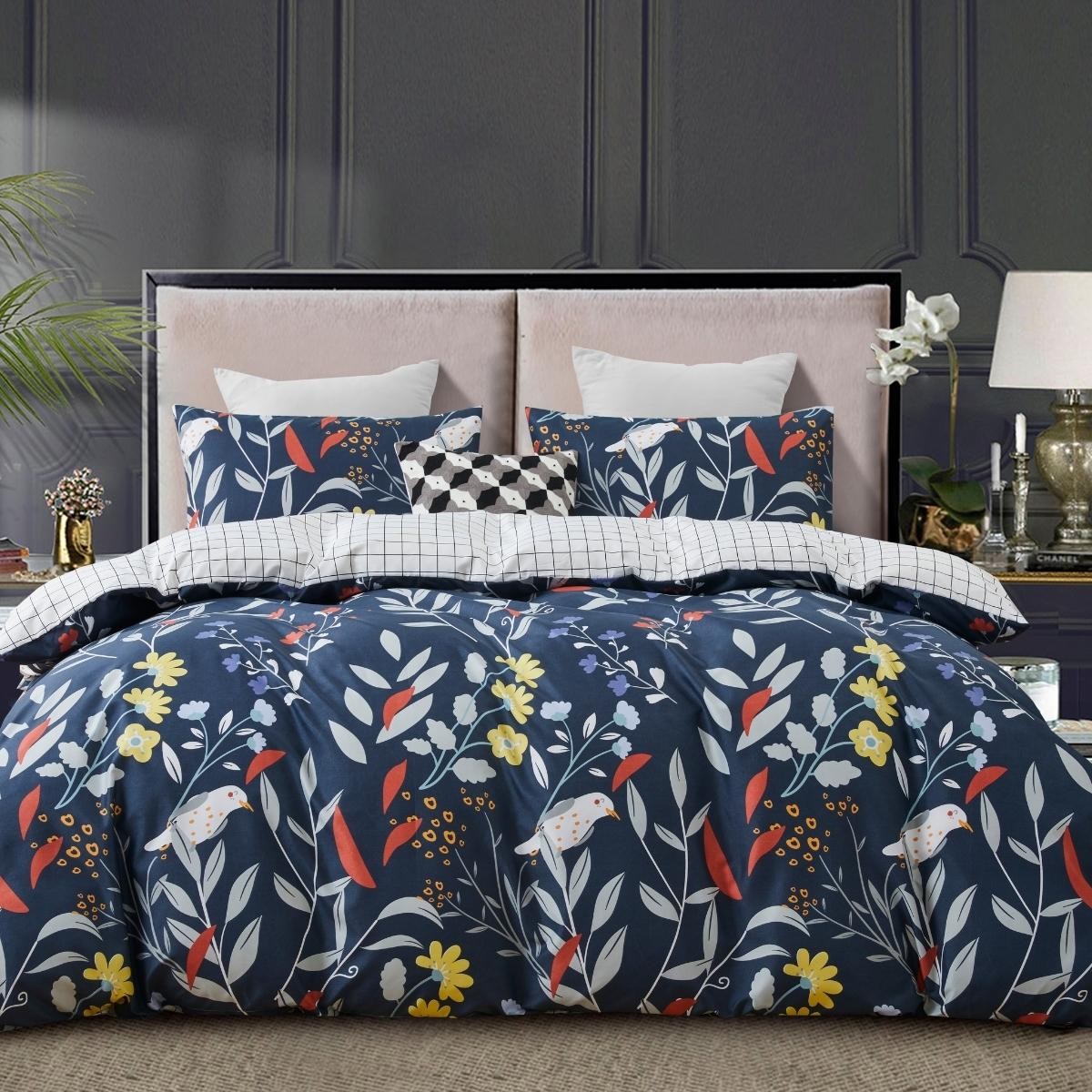 Blue Floral Microfiber Bedlinen | Microfiber Fast Drying – Bedroom Affairs®